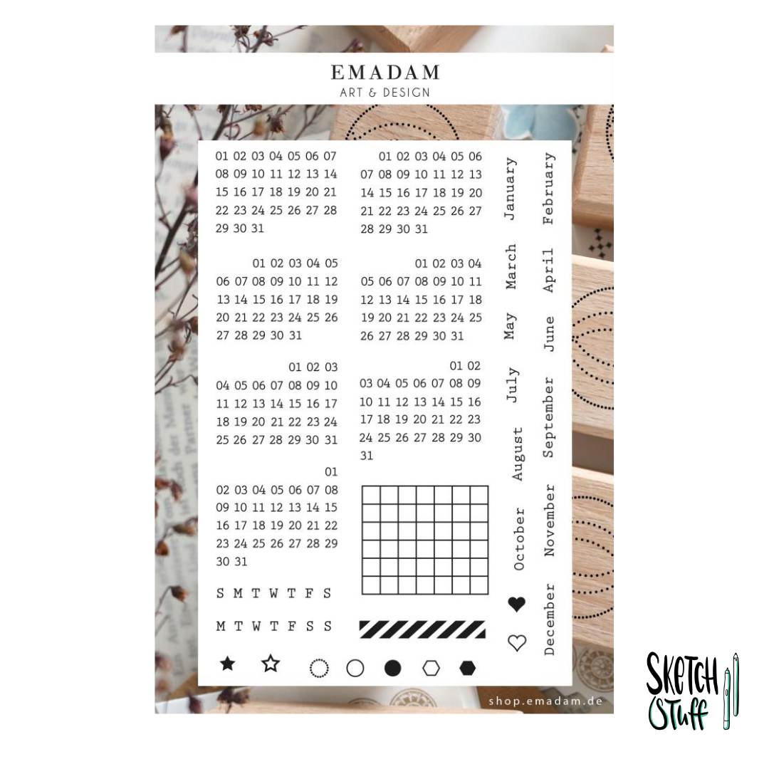 Emadam - clear stamps - Mini Monat | Sketch-Stuff